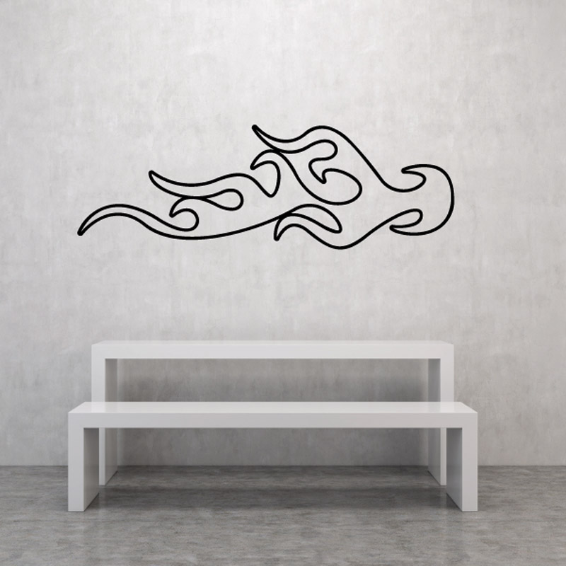 Fireball Ghost Flames Car Decal - Vinyl Decal - Wall Decal - CF182