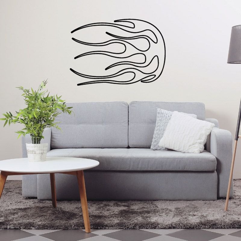 Fireball Ghost Flames Car Decal - Vinyl Decal - Wall Decal - CF197