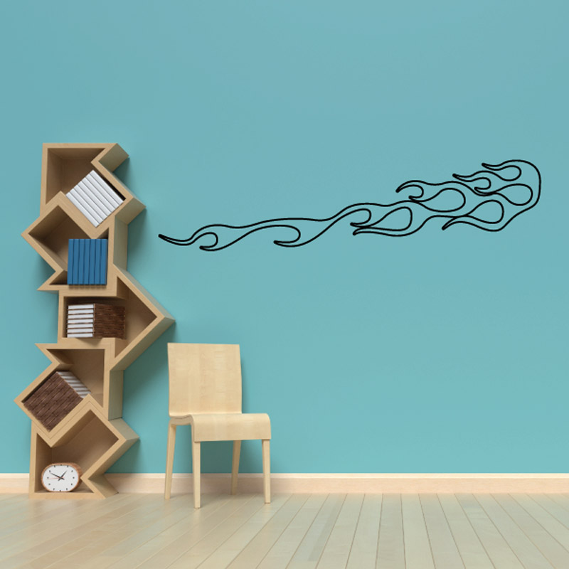 Fireball Ghost Flames Car Decal - Vinyl Decal - Wall Decal - CF226