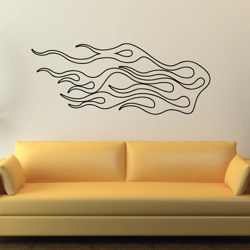 Fireball Ghost Flames Car Decal - Vinyl Decal - Wall Decal - CF263