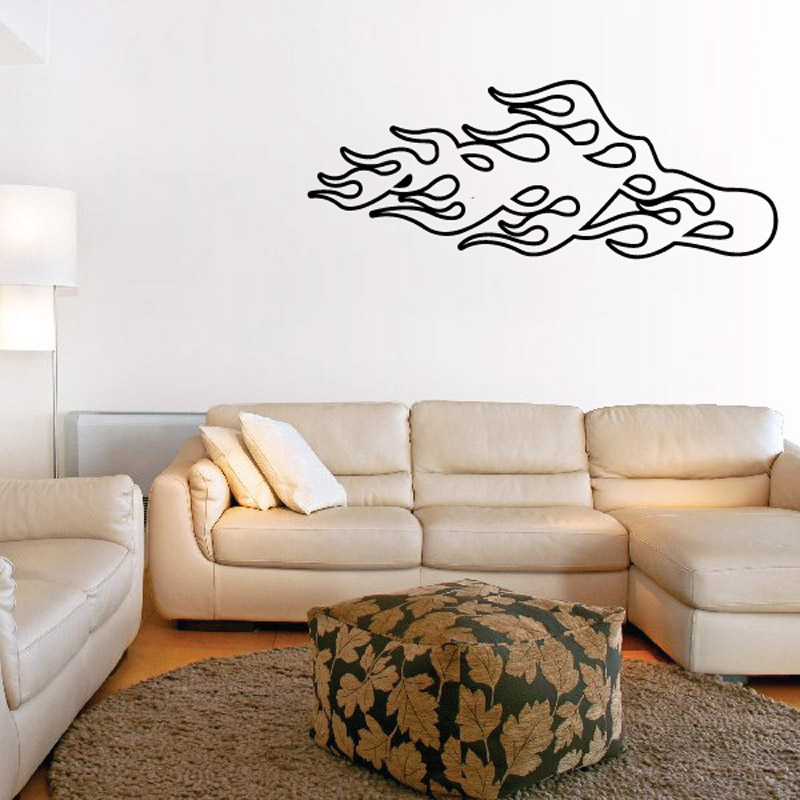 Fireball Ghost Flames Car Decal - Vinyl Decal - Wall Decal - CF291