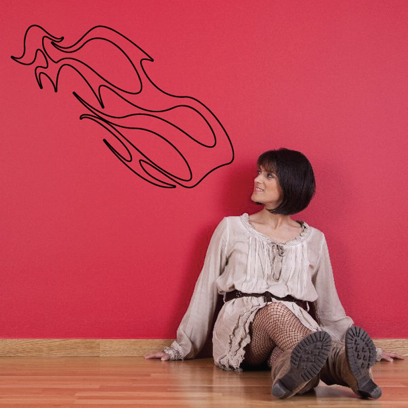 Fireball Ghost Flames Car Decal - Vinyl Decal - Wall Decal - CF345