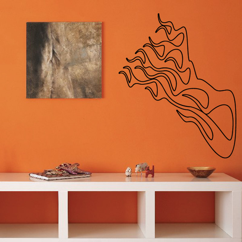 Fireball Ghost Flames Car Decal - Vinyl Decal - Wall Decal - CF444