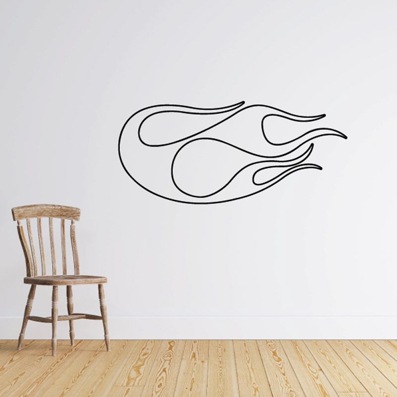 Fireball Ghost Flames Car Decal - Vinyl Decal - Wall Decal - CF679