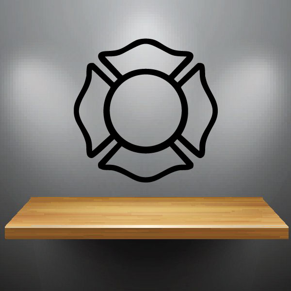 Firefighter Crest Outline Decal