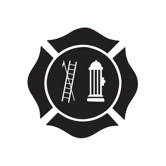 Firefighter Crest Silhouette Decal