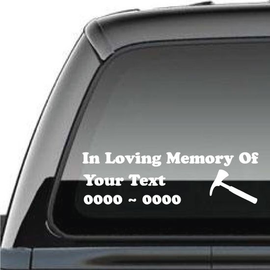 Firefighter Custom In Loving Memory Decal
