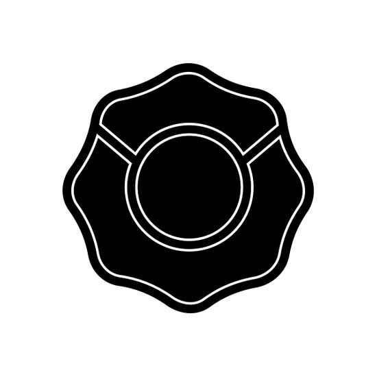 fireman Crest Template Decal