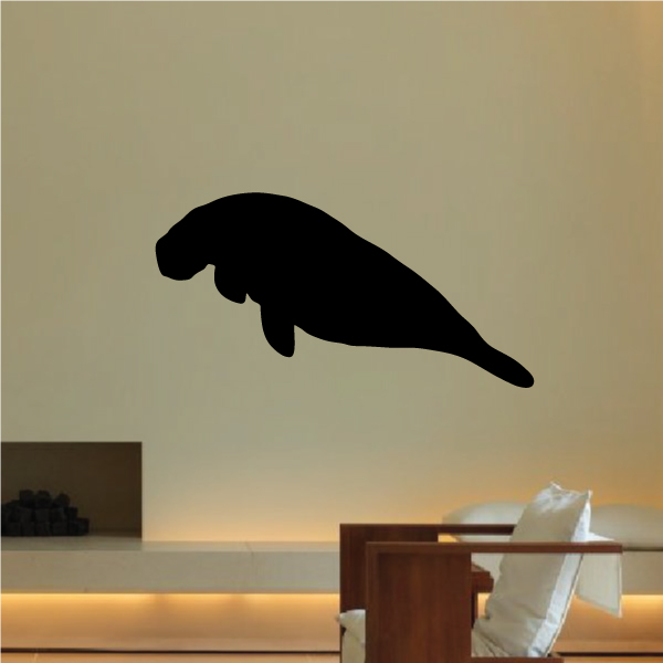 Floating Manatee Decal