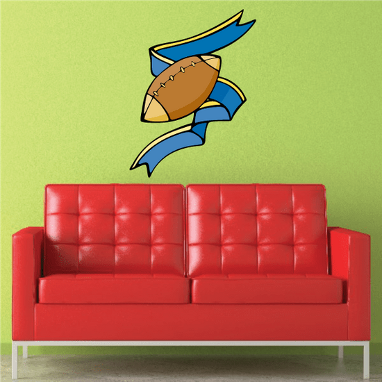 Football Crest Shield Wall Decal - Vinyl Sticker - Car Sticker - Die ...