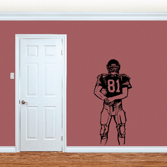 Football Player Number 81 Decal