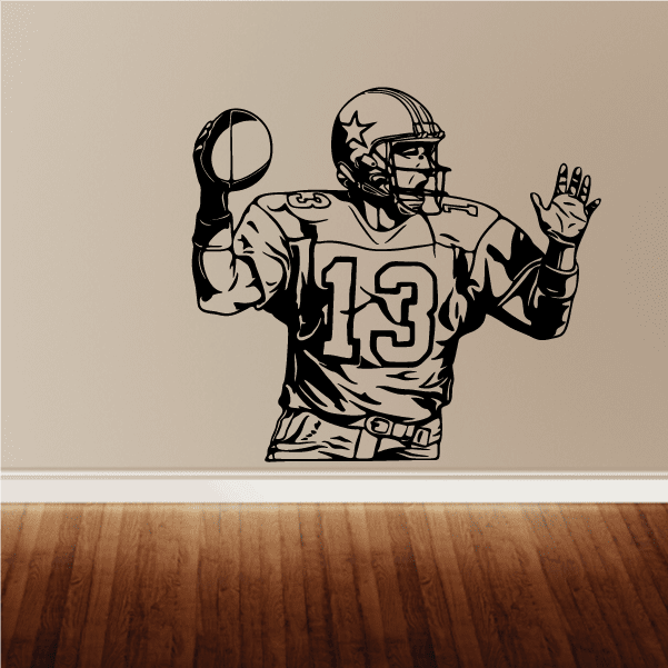 Football Player Wall Decal - Vinyl Decal - Car Decal - CDS117