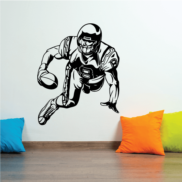 Football Player Wall Decal - Vinyl Decal - Car Decal - CDS119