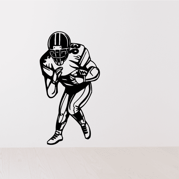 Football Player Wall Decal - Vinyl Decal - Car Decal - CDS172