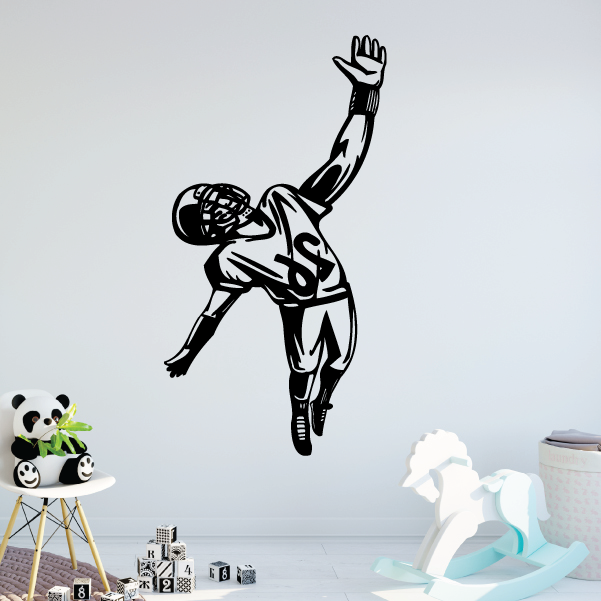 Football Player Wall Decal - Vinyl Decal - Car Decal - CDS175