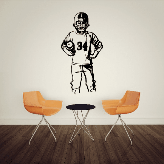 Football Wall Decal - Vinyl Decal - Car Decal - Bl015