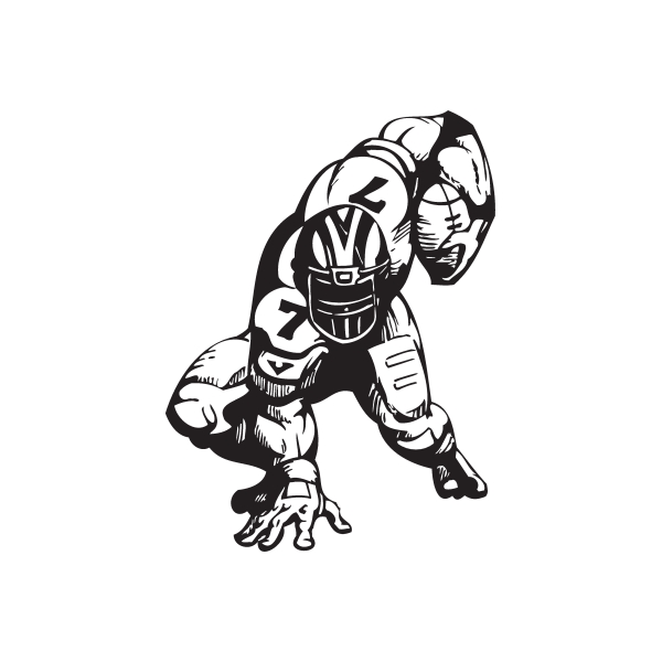 Football Wall Decal - Vinyl Decal - Car Decal - DC 092