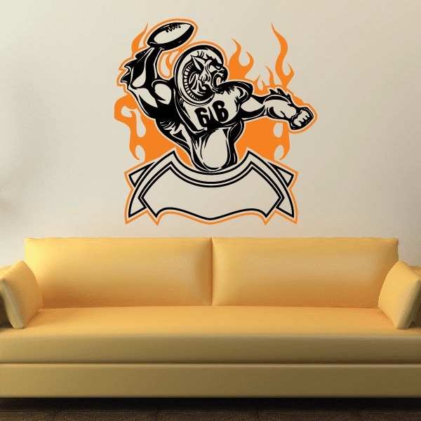 Football Wall Decal - Vinyl Sticker - Car Sticker - Die Cut Sticker ...