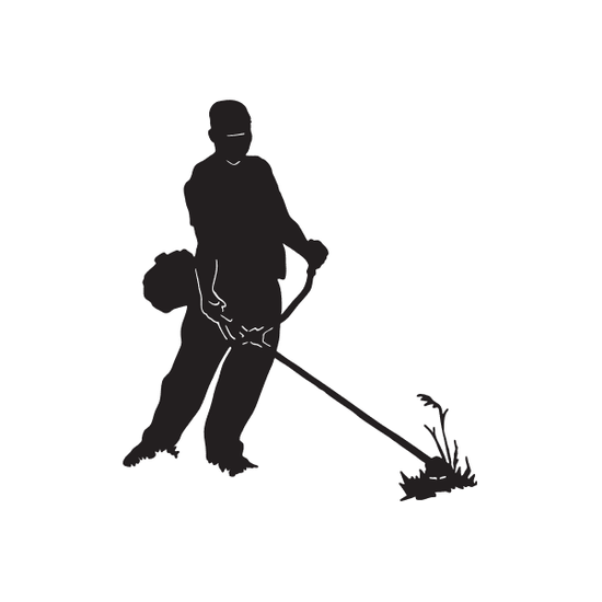 Gardener Weed Wacking Decal