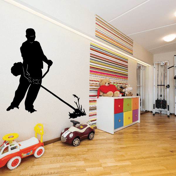 Gardener Weed Wacking Decal