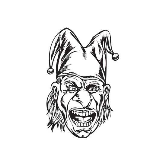 Gasping Jester Head Decal