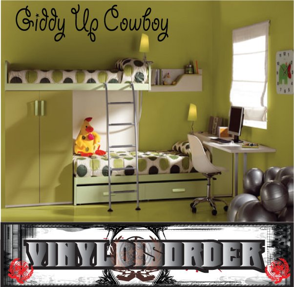 Giddy Up Cowboy Wall Decal