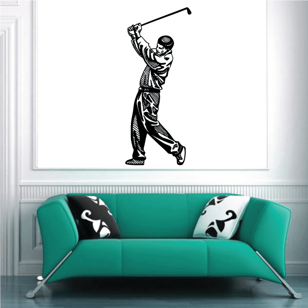 Golfer Wall Decal - Vinyl Decal - Car Decal - CDS012