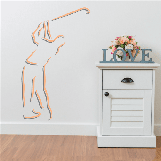 Golfer Wall Decal - Vinyl Sticker - Car Sticker - Die Cut Sticker ...