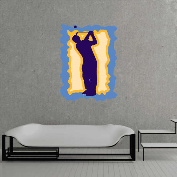 Golfer Wall Decal - Vinyl Sticker - Car Sticker - Die Cut Sticker ...