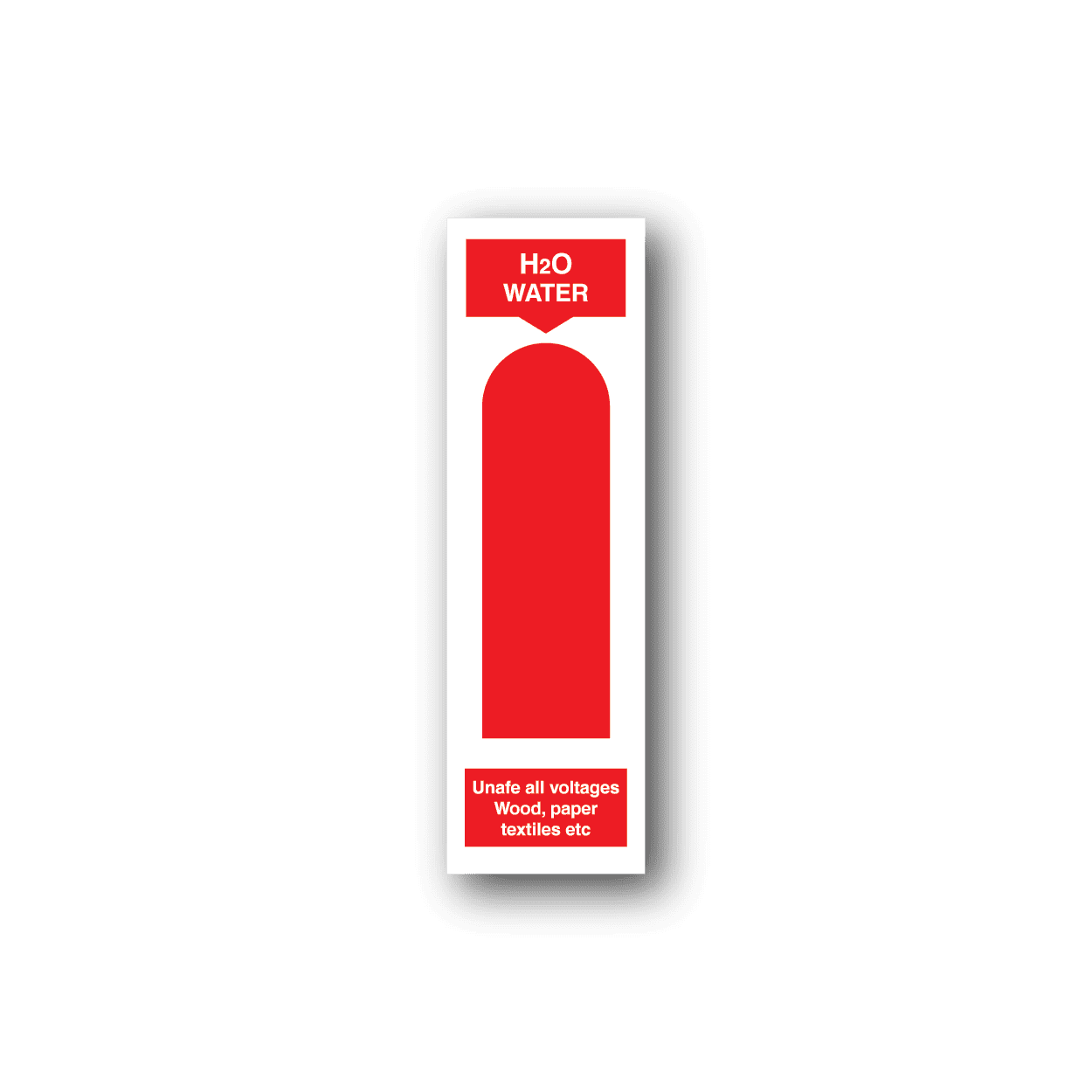 H2o Water Fire Extinguisher Sticker