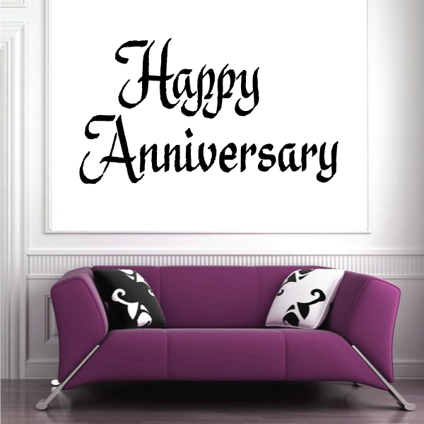 Happy Anniversary Wall Decal - Vinyl Decal - Car Decal - Business Sign ...