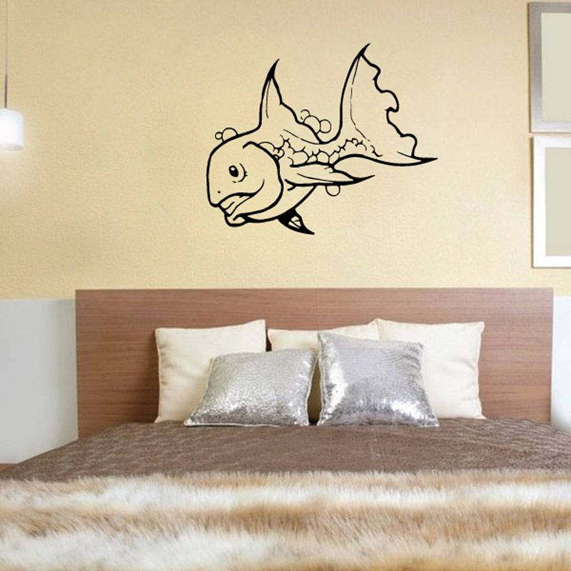 Happy Veiltail Goldfish Decal