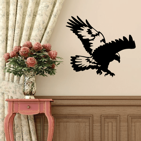 Hawk Stretching Wings Decal