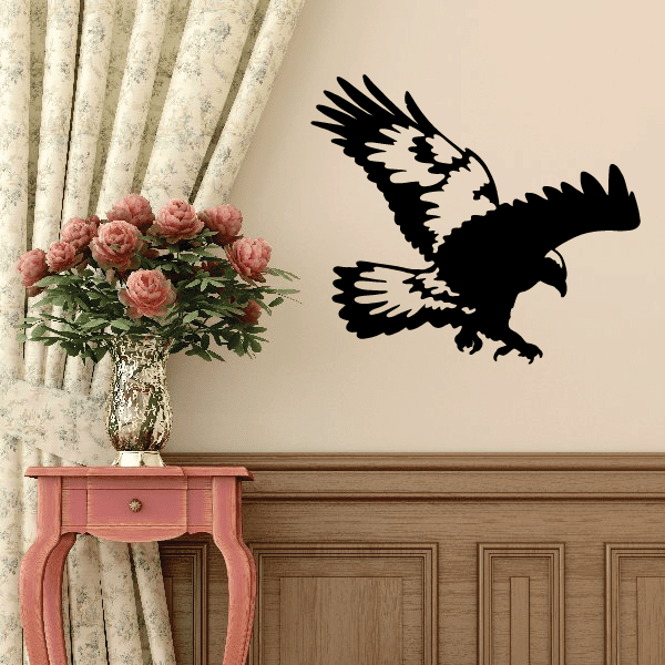 Hawk Stretching Wings Decal