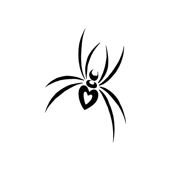 Heart Body Spider Decal