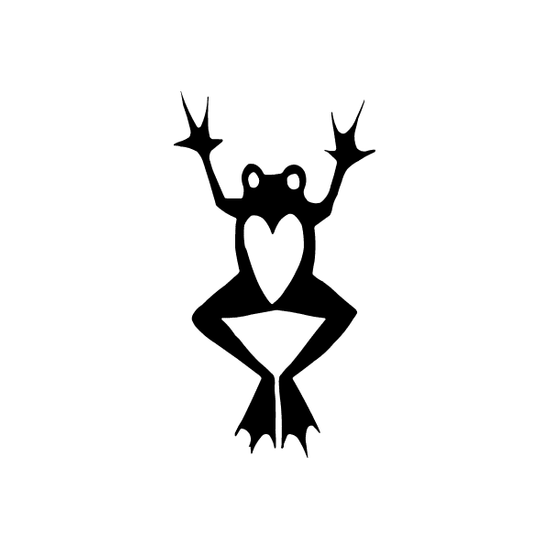 Heart Frog Decal