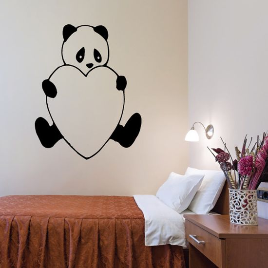 Heart Panda Decal