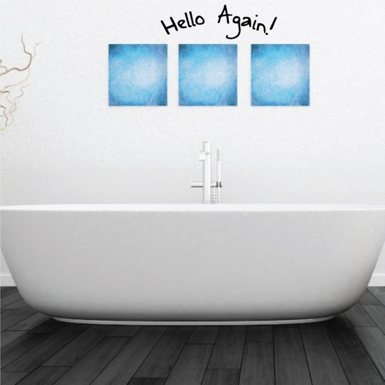 Hello Again Toilet Decal