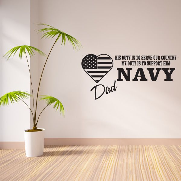 His Duty Navy Dad Decal