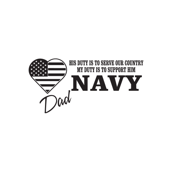 His Duty Navy Dad Decal