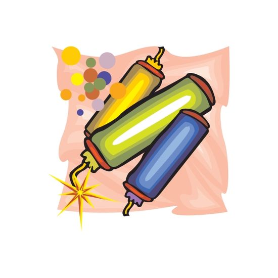 Holiday Birthday Colorful Streamer Bottles Sticker