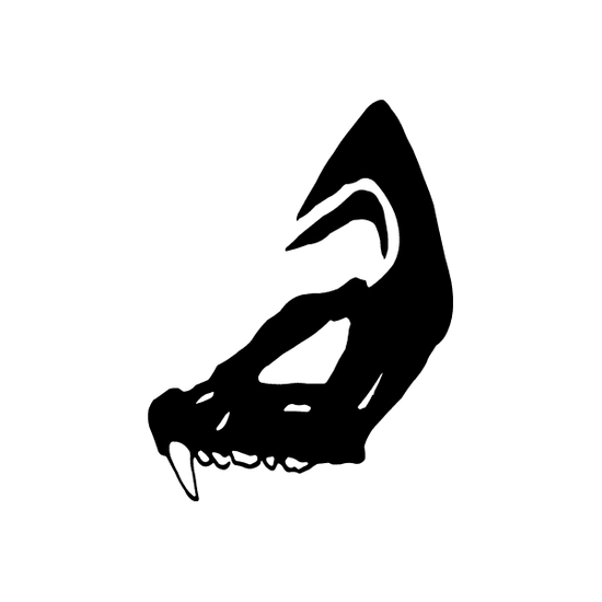 Horned Fang Snake Skull Decal