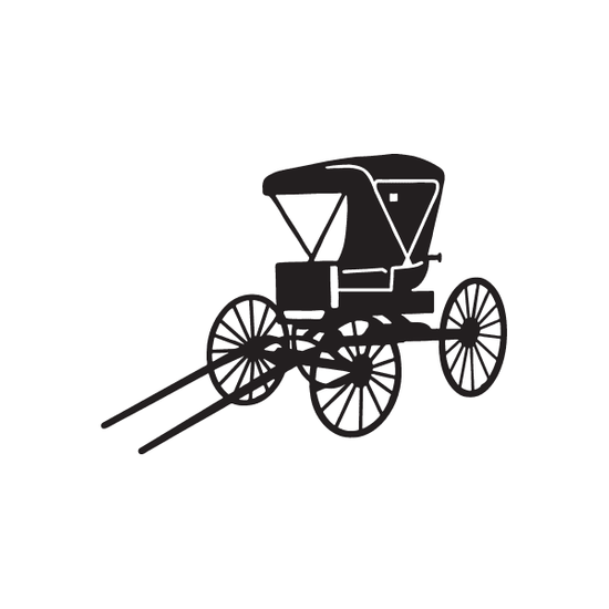 Horse and Carriage Wall Decal - Vinyl Decal - Car Decal - 021
