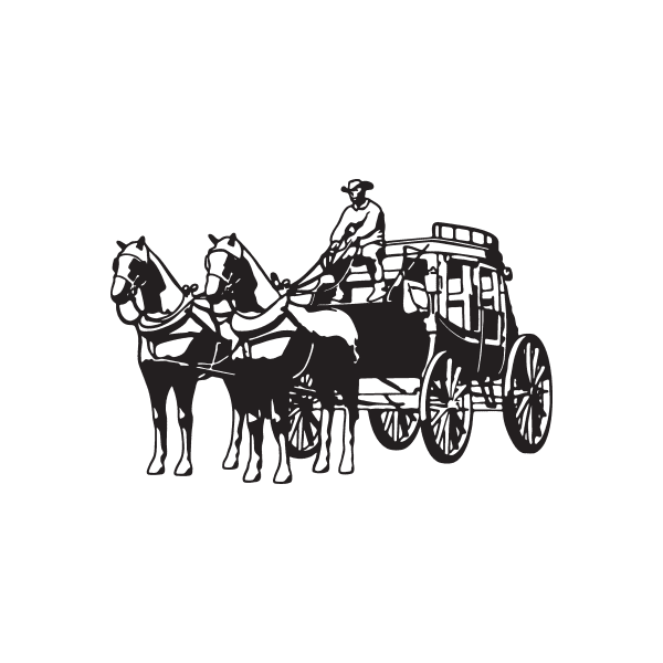 Horse and Carriage Wall Decal - Vinyl Decal - Car Decal - 086