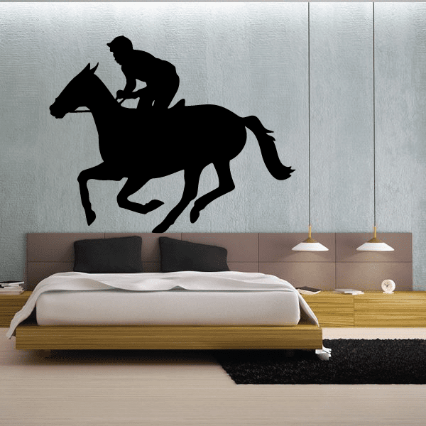 Horse Racing Wall Decal - Vinyl Decal - Car Decal - 004