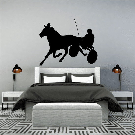 Horse racing Wall Decal - Vinyl Decal - Car Decal - Bl006