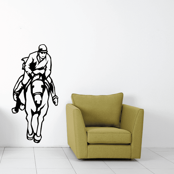 Horse Racing Wall Decal - Vinyl Decal - Car Decal - SM006