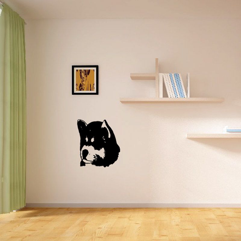 Husky Puppy Head Decal