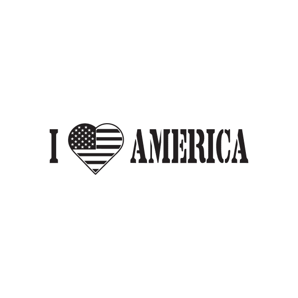 I Love America Decal