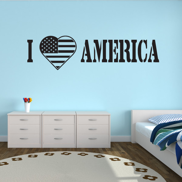 I Love America Decal